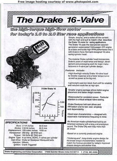 drake engineering 2.0L 16V head | VW Vortex - Volkswagen Forum
