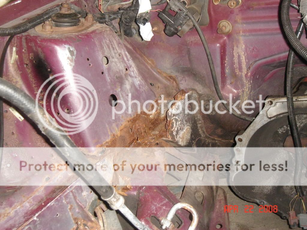 rusted strut tower and frame rail | Ford Mustang Forums